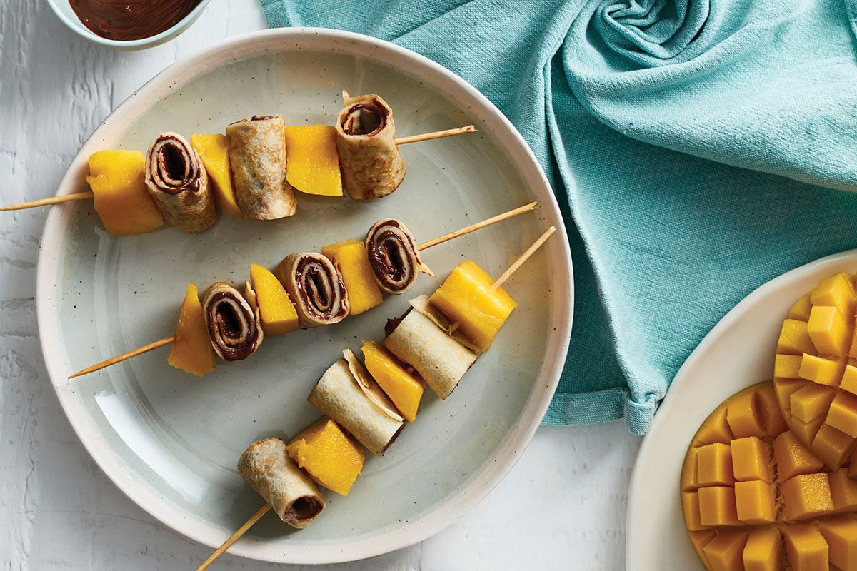 Aussie Mango Pancake Skewers with Nutella ® recipe | Nutella® Australia