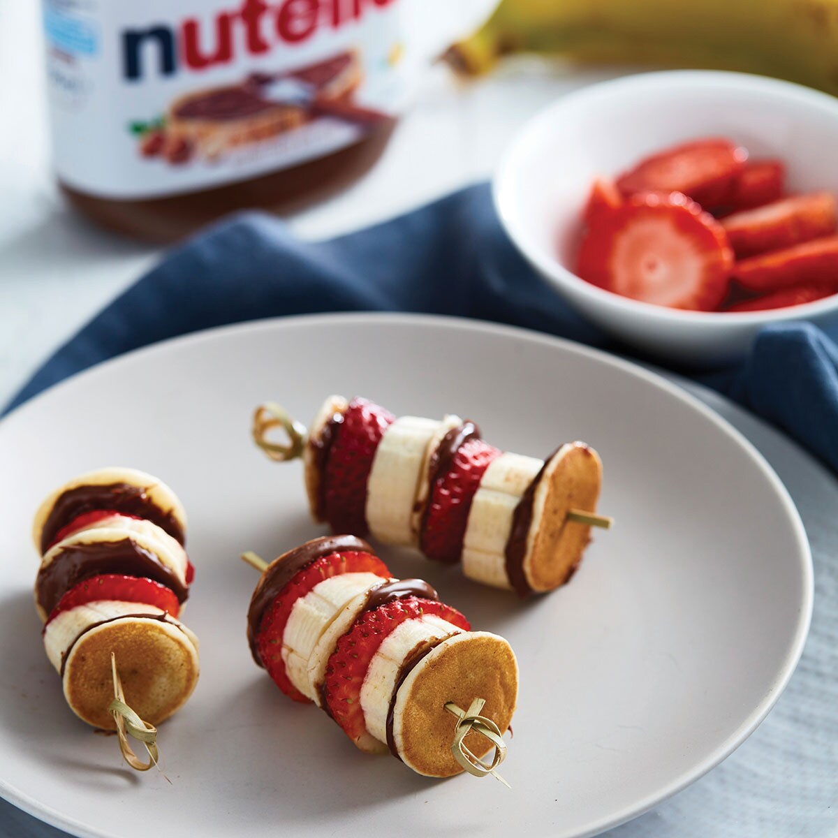 Mini Pancake Kebabs with Nutella ® & Fruit recipe | Nutella® Au