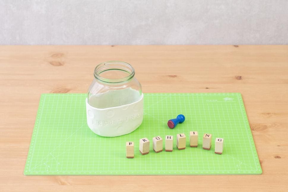 Clay Flower Vase With Empty Nutella® Jar Diy Idea